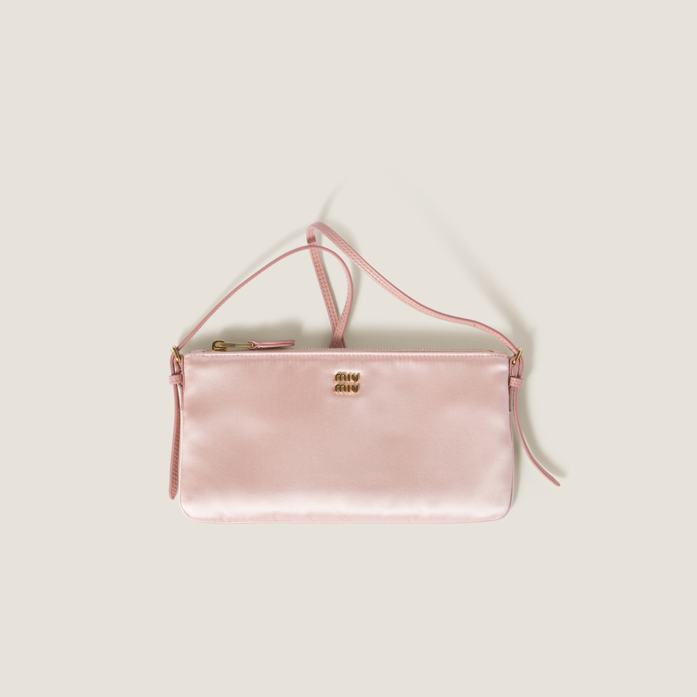 Miu Miu Satin Mini Pouch - Orchid Pink | Editorialist